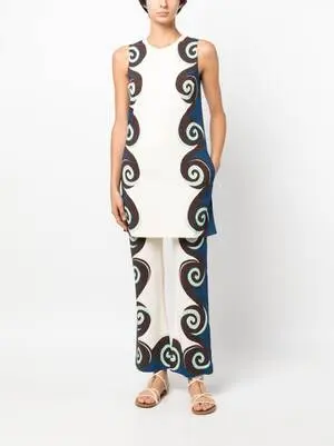 La DoubleJ Geometric-print Trousers