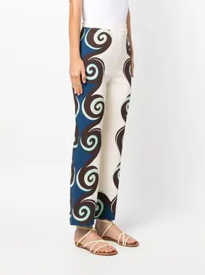 La DoubleJ Geometric-print Trousers