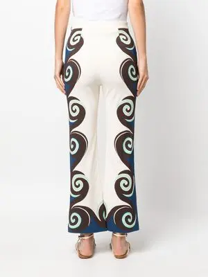 La DoubleJ Geometric-print Trousers