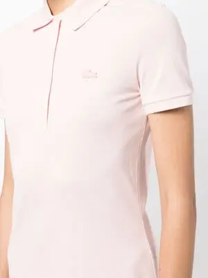 Lacoste Logo-patch Polo Shirt Dress - Pink