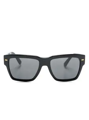 Dolce & Gabbana Logo Lettering Square Sunglasses - Black