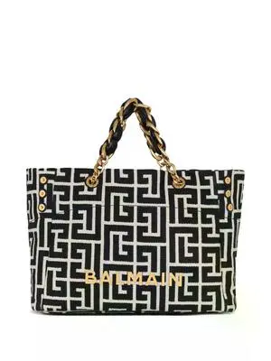 Balmain Logo-plaque Tote Bag - Black