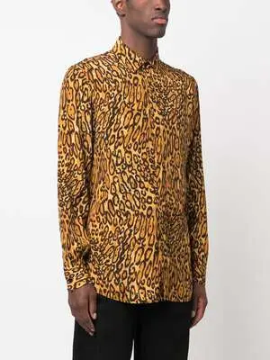 Moschino Leopard-print Long-sleeve Shirt