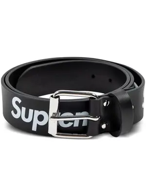 Supreme Repeat Leather Belt - Black | Editorialist