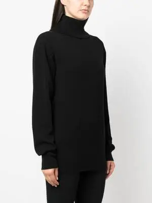 JIL SANDER Roll-neck Cashmere Jumper - Black