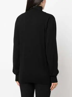 JIL SANDER Roll-neck Cashmere Jumper - Black