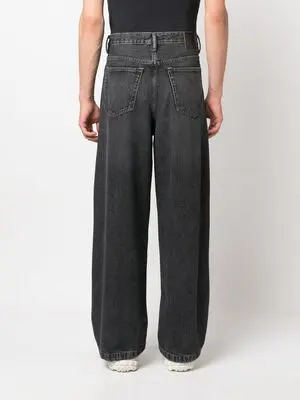 Acne Studios Mid-rise Wide-leg Jeans - Black
