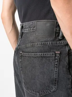 Acne Studios Mid-rise Wide-leg Jeans - Black