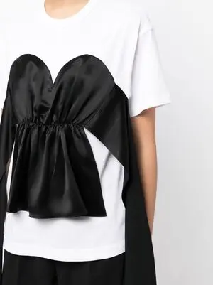 JNBY Bustier-embellished Cotton T-shirt
