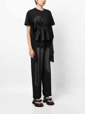JNBY Bustier-embelished Cotton T-shirt