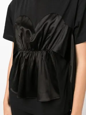 JNBY Bustier-embelished Cotton T-shirt