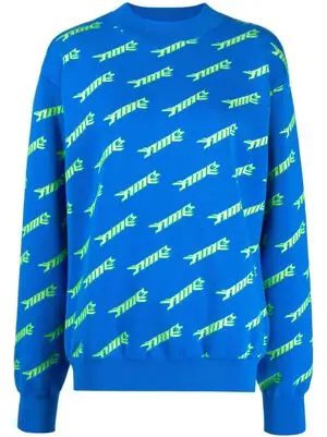 AMBUSH Logo-intarsia Jumper - Blue