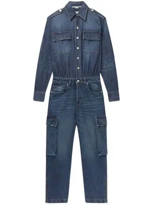 Stella McCartney Denim Cargo Jumpsuit - Blue