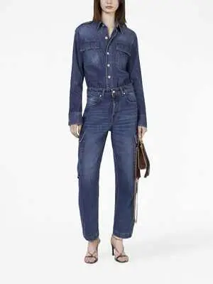 Stella McCartney Denim Cargo Jumpsuit