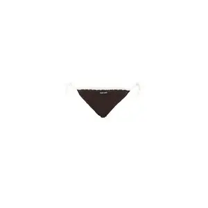Miu Miu Bikini Bottom With Logo - Cocoa Brown