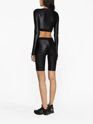 Versace Logo Waistband Cycling Shorts