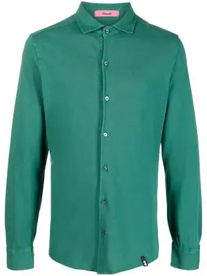 DRUMOHR Long-sleeve Cotton Shirt - Green