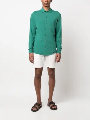 DRUMOHR Long-sleeve Cotton Shirt - Green