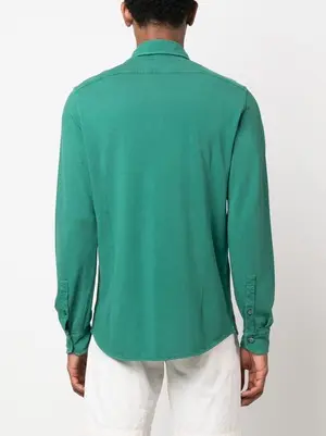 DRUMOHR Long-sleeve Cotton Shirt - Green