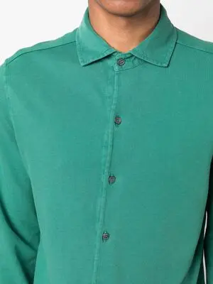 DRUMOHR Long-sleeve Cotton Shirt - Green