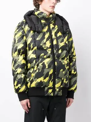 Moose Knuckles Camouflage-print Hooded Bomber Jacket