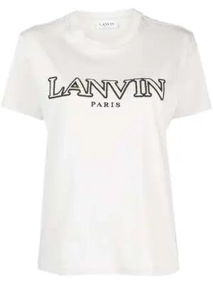 LANVIN Embroidered Logo T-shirt - Grey
