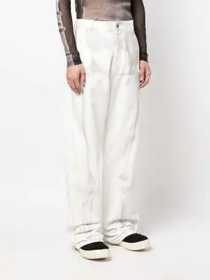 Off-White Body Scan-print Wide-leg Jeans