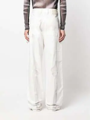 Off-White Body Scan-print Wide-leg Jeans