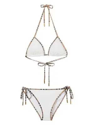 Burberry Vintage Check Bikini Set - White