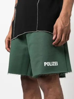 Vetements Polizei Raw-edge Shorts