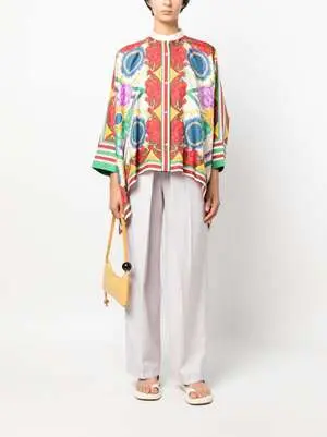 La DoubleJ Foulard Asymmetric Shirt - Neutrals