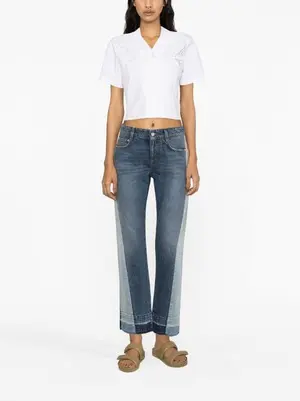 Stella McCartney Colour-block Straight-leg Jeans