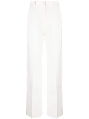 Dolce & Gabbana High-waisted Straight-leg Trousers - White