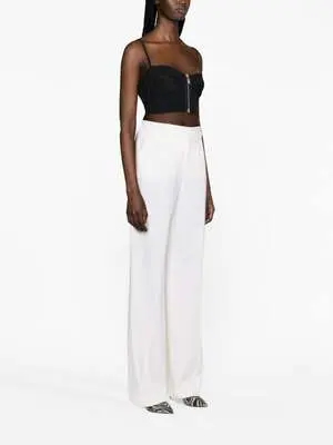 Dolce & Gabbana High-waisted Straight-leg Trousers - White