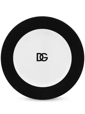 Dolce & Gabbana Logo-print Porcelain Charger Plate - White