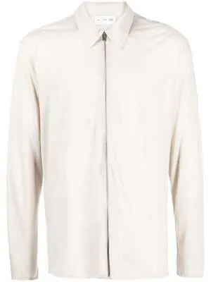 POST ARCHIVE FACTION Zip-up Lyocell Shirt