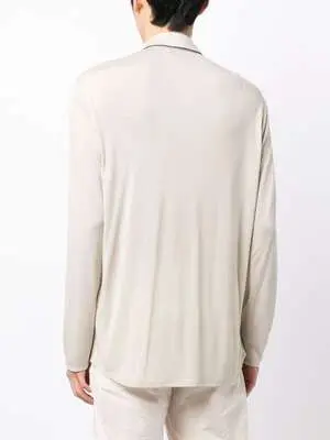POST ARCHIVE FACTION Zip-up Lyocell Shirt
