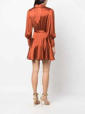 Zimmermann V-neck Wrap Silk Minidress