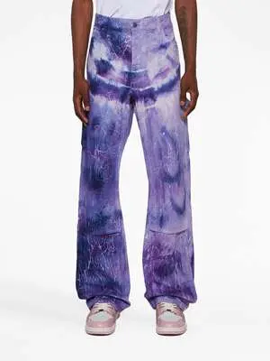 Amiri Cracked Tie-dye Carpenter Jeans