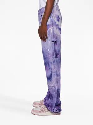 Amiri Cracked Tie-dye Carpenter Jeans