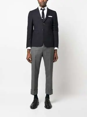 Thom Browne Signature-stripe Single-breasted Blazer - Blue