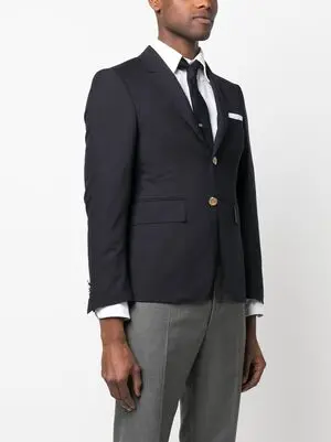 Thom Browne Signature-stripe Single-breasted Blazer - Blue