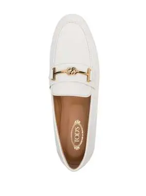 TOD'S Logo-plaque Leather Loafers