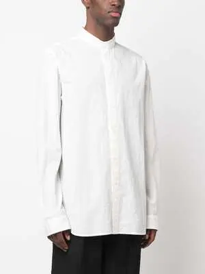 FORME D'EXPRESSION Band-collar Cotton Shirt