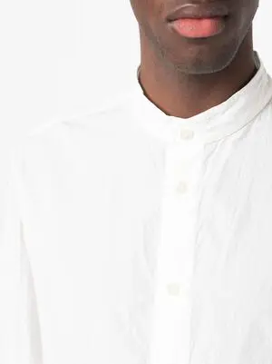 FORME D'EXPRESSION Band-collar Cotton Shirt