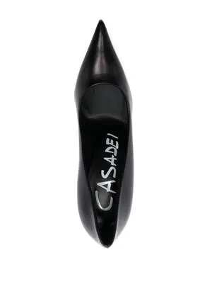 Casadei Sculpted-heel 110mm Leather Pumps - Black