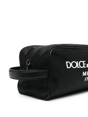 Dolce & Gabbana Logo Leather Wash Bag