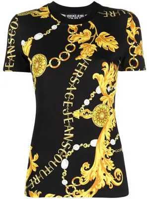 Versace Logo Couture-print T-shirt