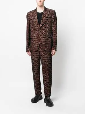 Moschino Flocked-logo Tailored Trousers
