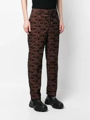 Moschino Flocked-logo Tailored Trousers